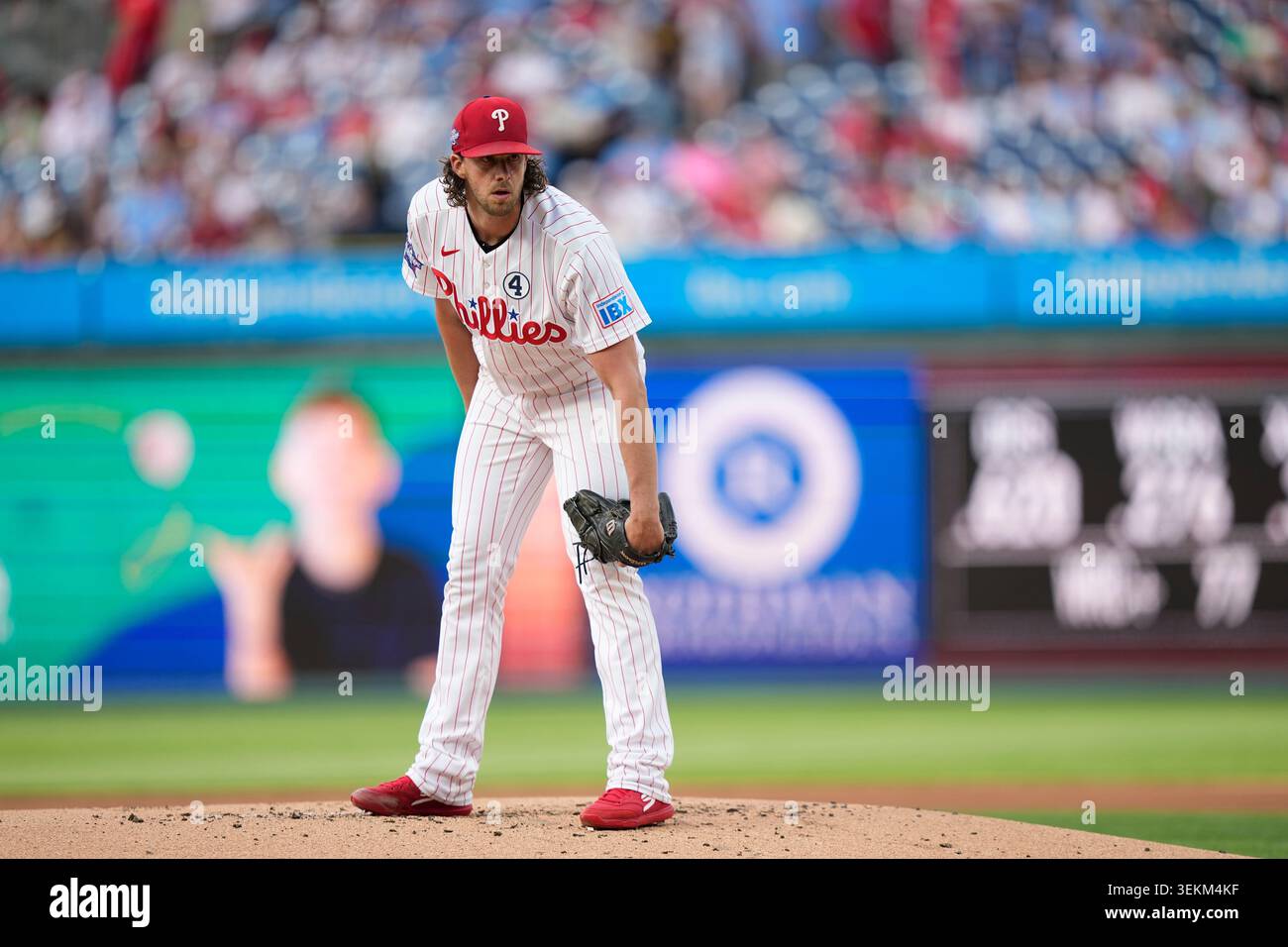 Philadelphia Phillies' Aaron Nola plays during a baseball game Tuesday ...