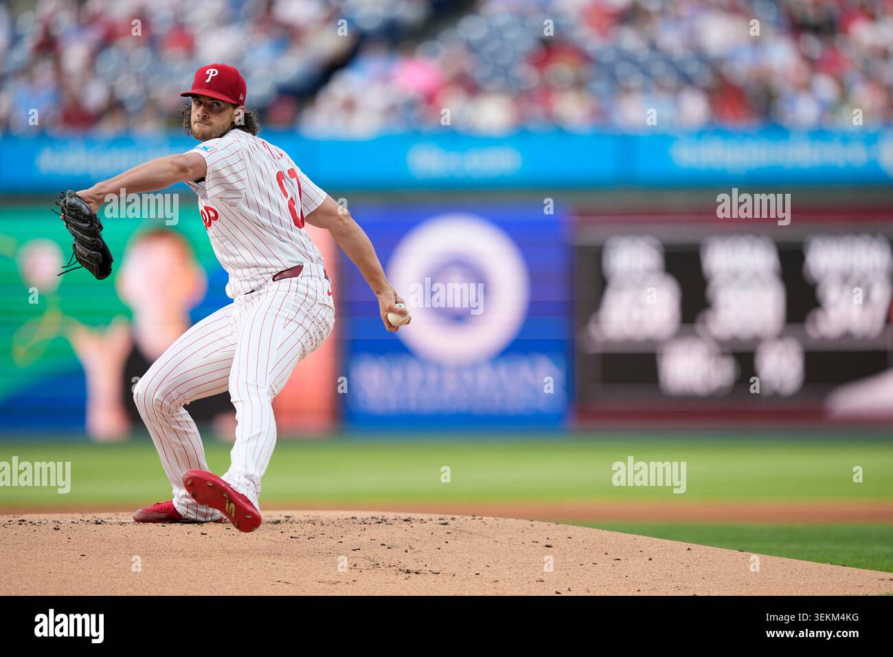 Philadelphia Phillies' Aaron Nola plays during a baseball game Tuesday ...