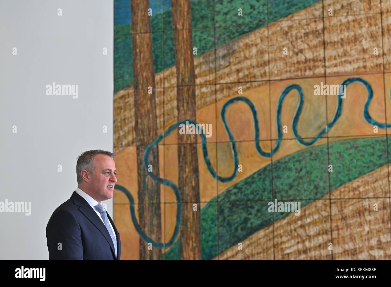 Shadow Treasurer Tim Wilson at a press conference at Parliament House ...