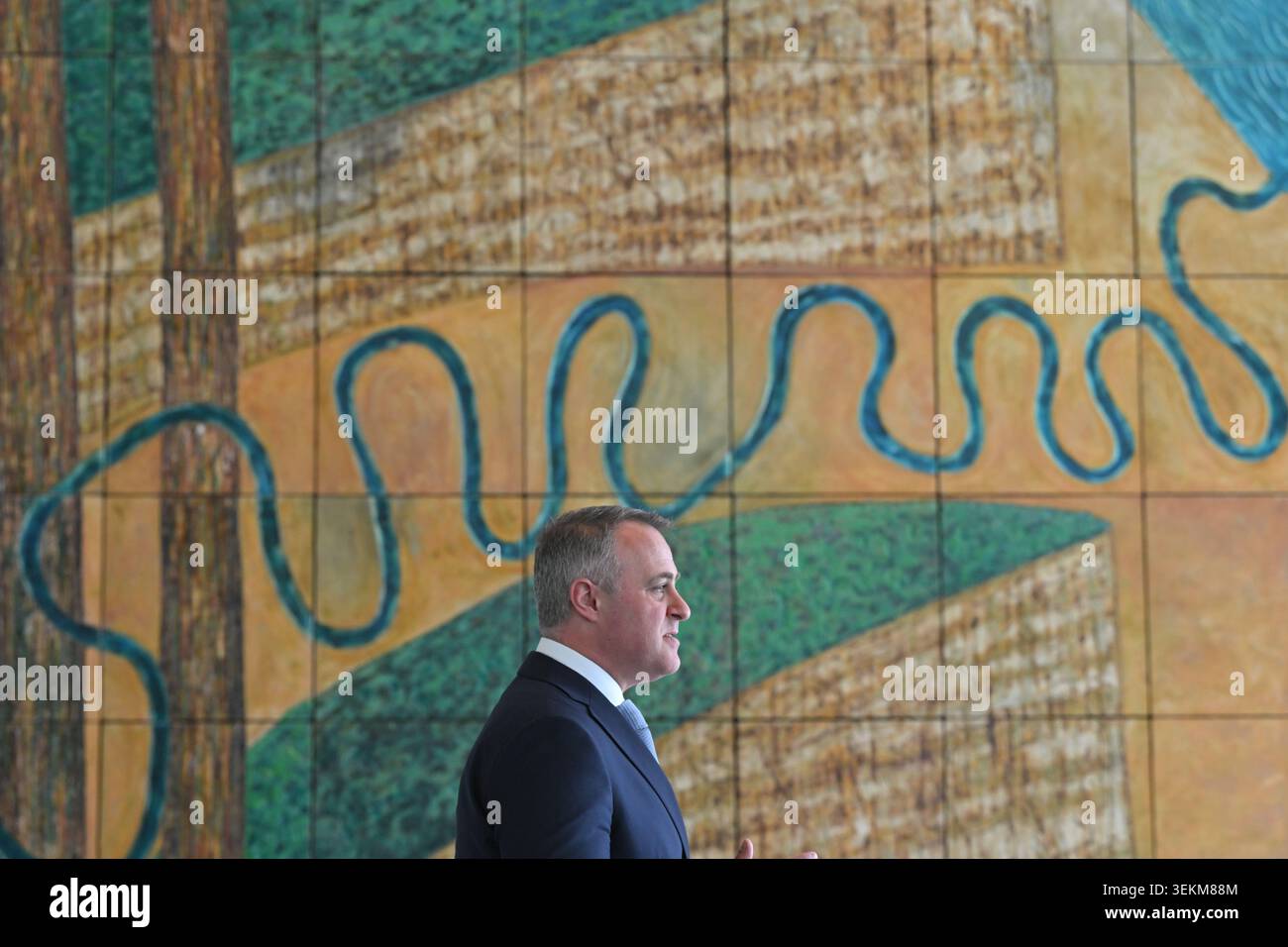 Shadow Treasurer Tim Wilson at a press conference at Parliament House ...