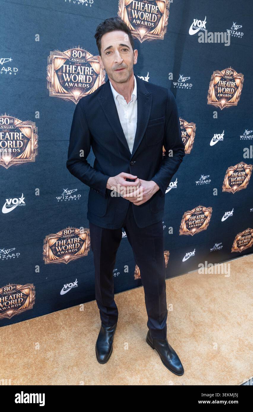 Adrien Brody attends 80th annual Theatre World Awards ceremony at The ...