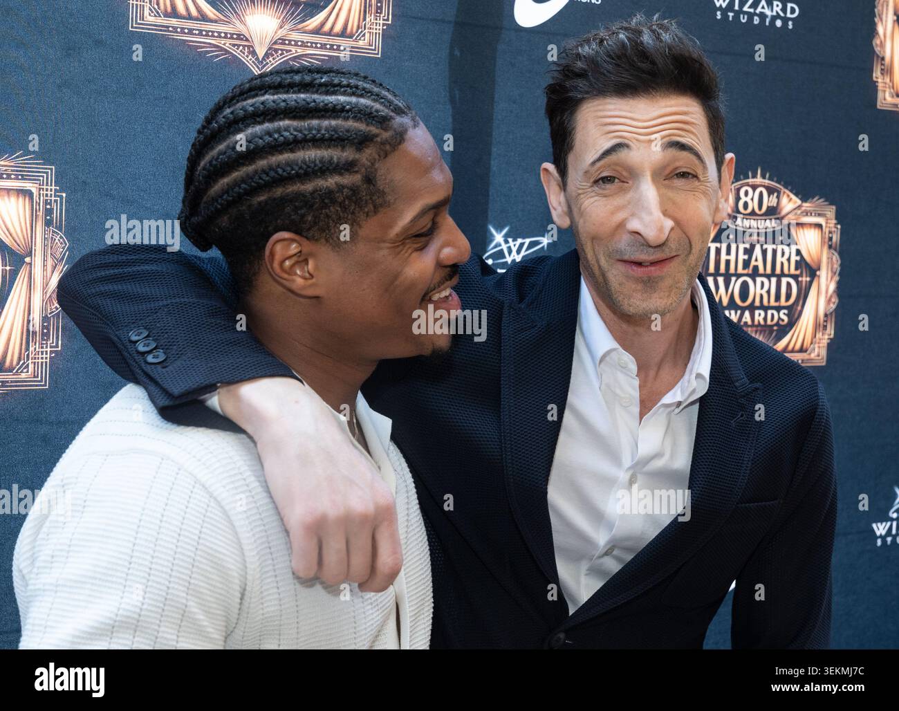 Ephraim Sykes and Adrien Brody attend 80th annual Theatre World Awards ...