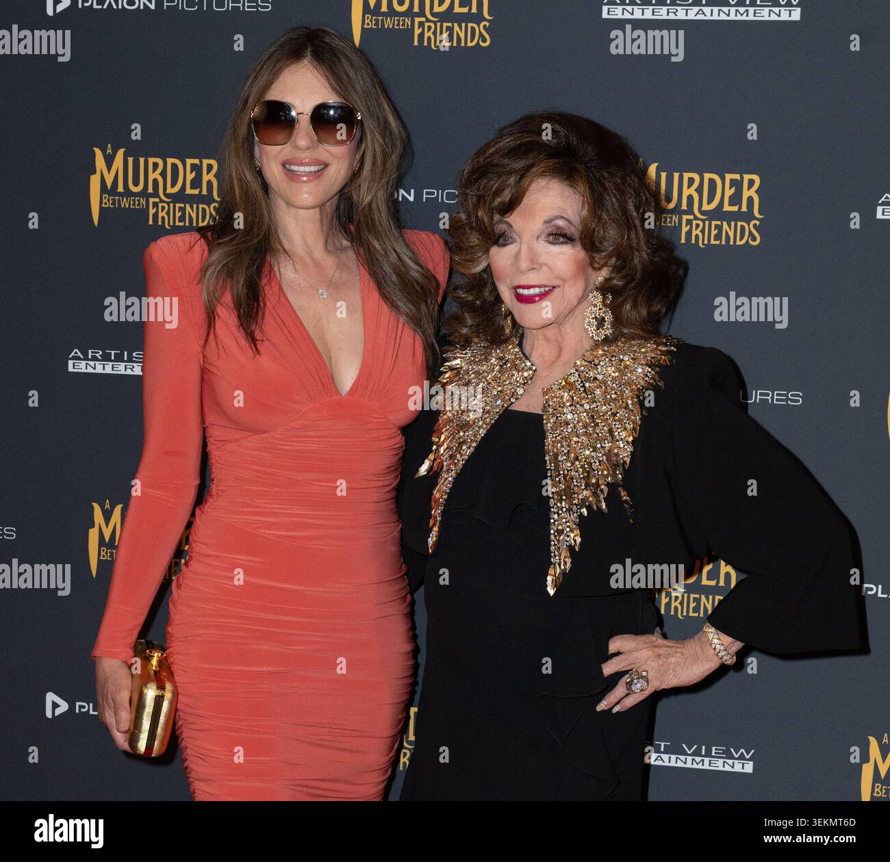 Elizabeth Hurley and Dame Joan Collins attends "A Murder Between ...