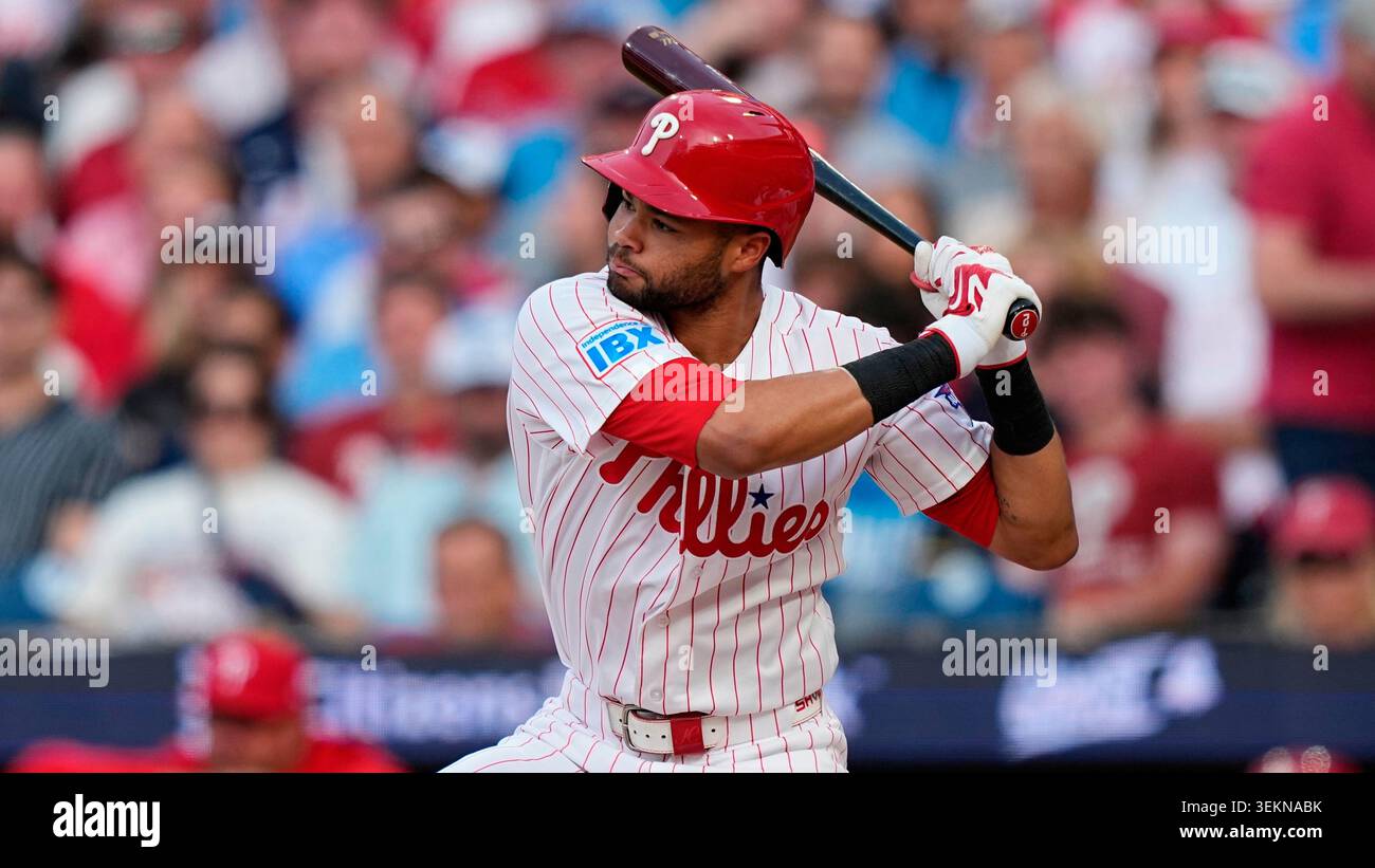 Philadelphia Phillies' Justin Crawford plays during a baseball game ...