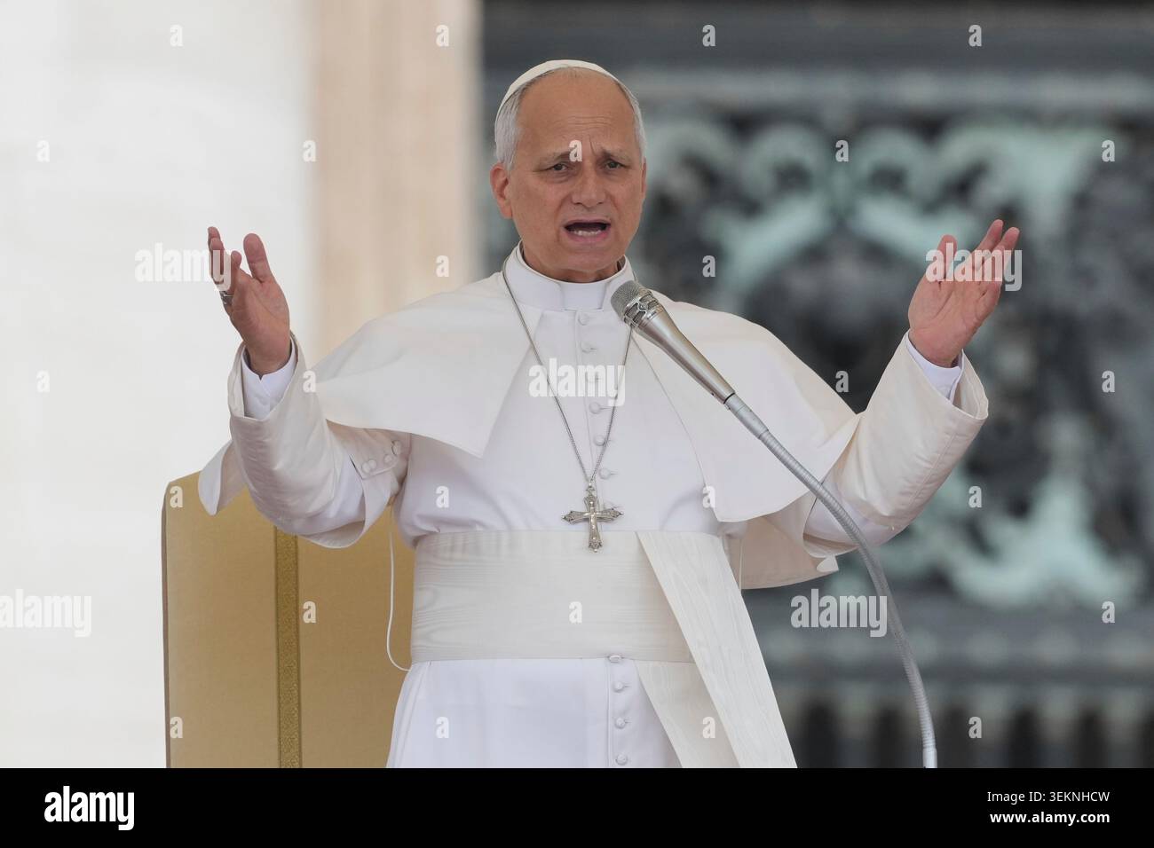 Pope Leo XIV holds weekly general audience in St. Peter's Square at The ...