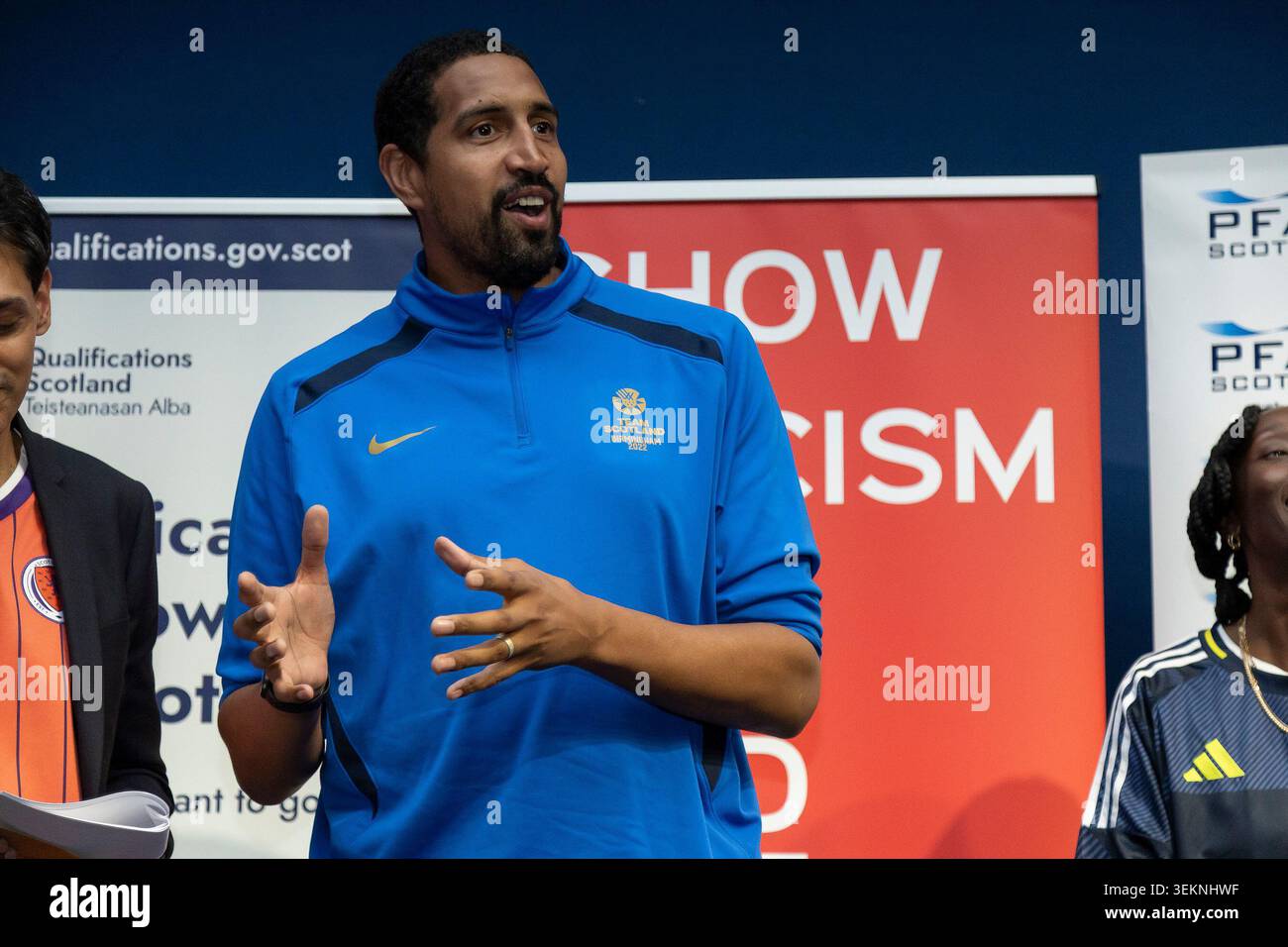 Hampden Park, Scotland. 2 June 2026. {person} during the Show Racism ...