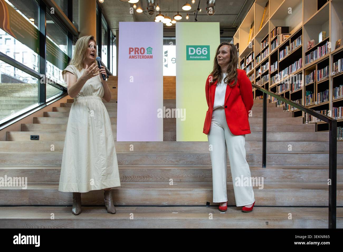 AMSTERDAM - Melanie van der Horst and Zita Pels during the presentation ...