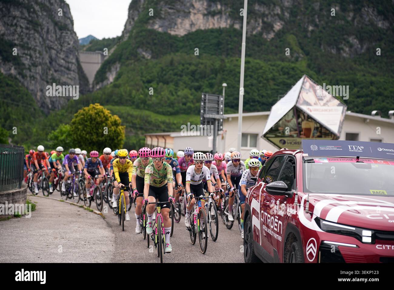 Vajont Dam during Stage 5 of the Giro d’Italia Women, from Longarone to ...