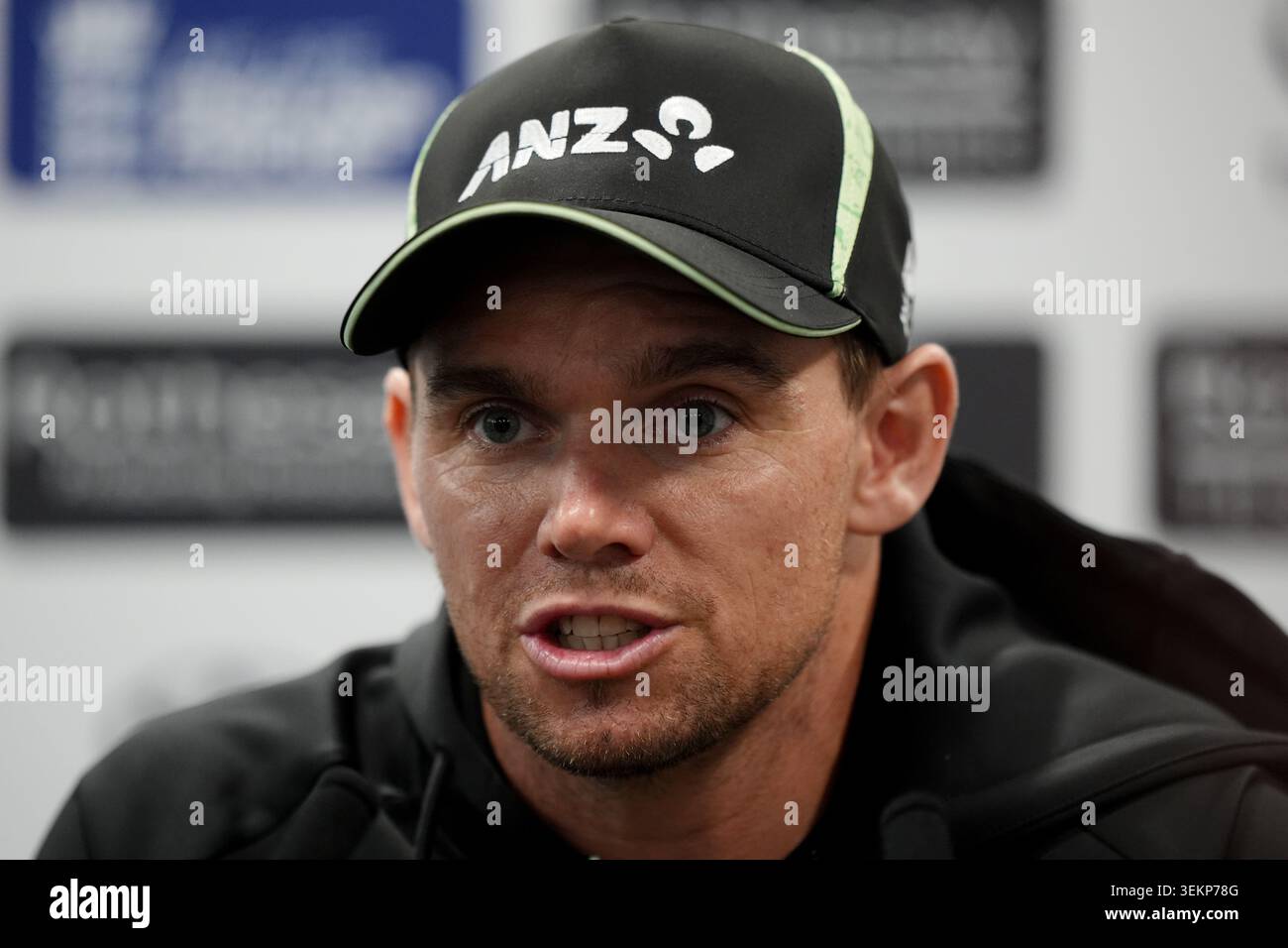 New Zealand's Tom Latham during a press conference at Lord's, London ...