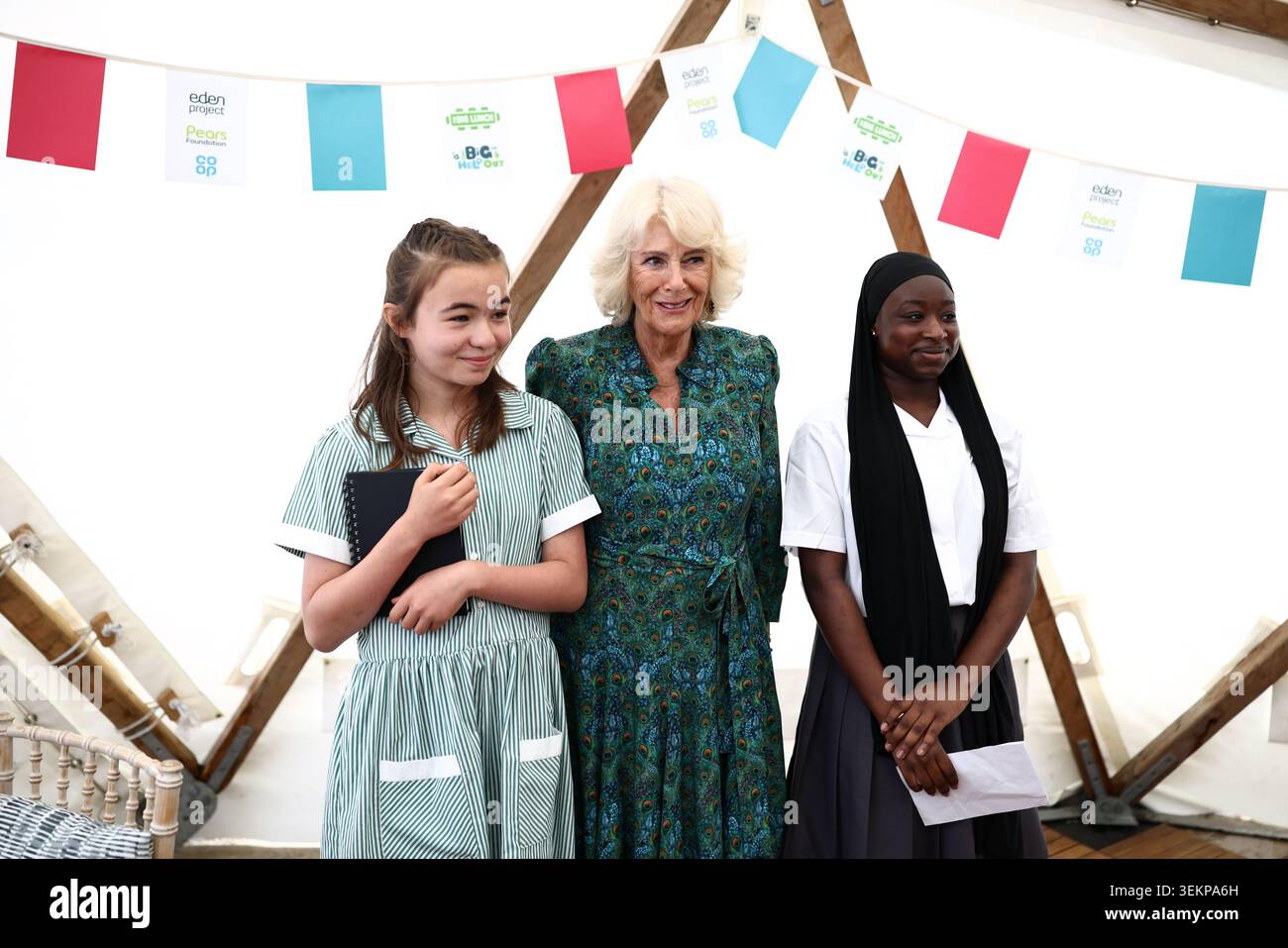 Queen Camilla poses for a picture with London's newly appointed Young ...