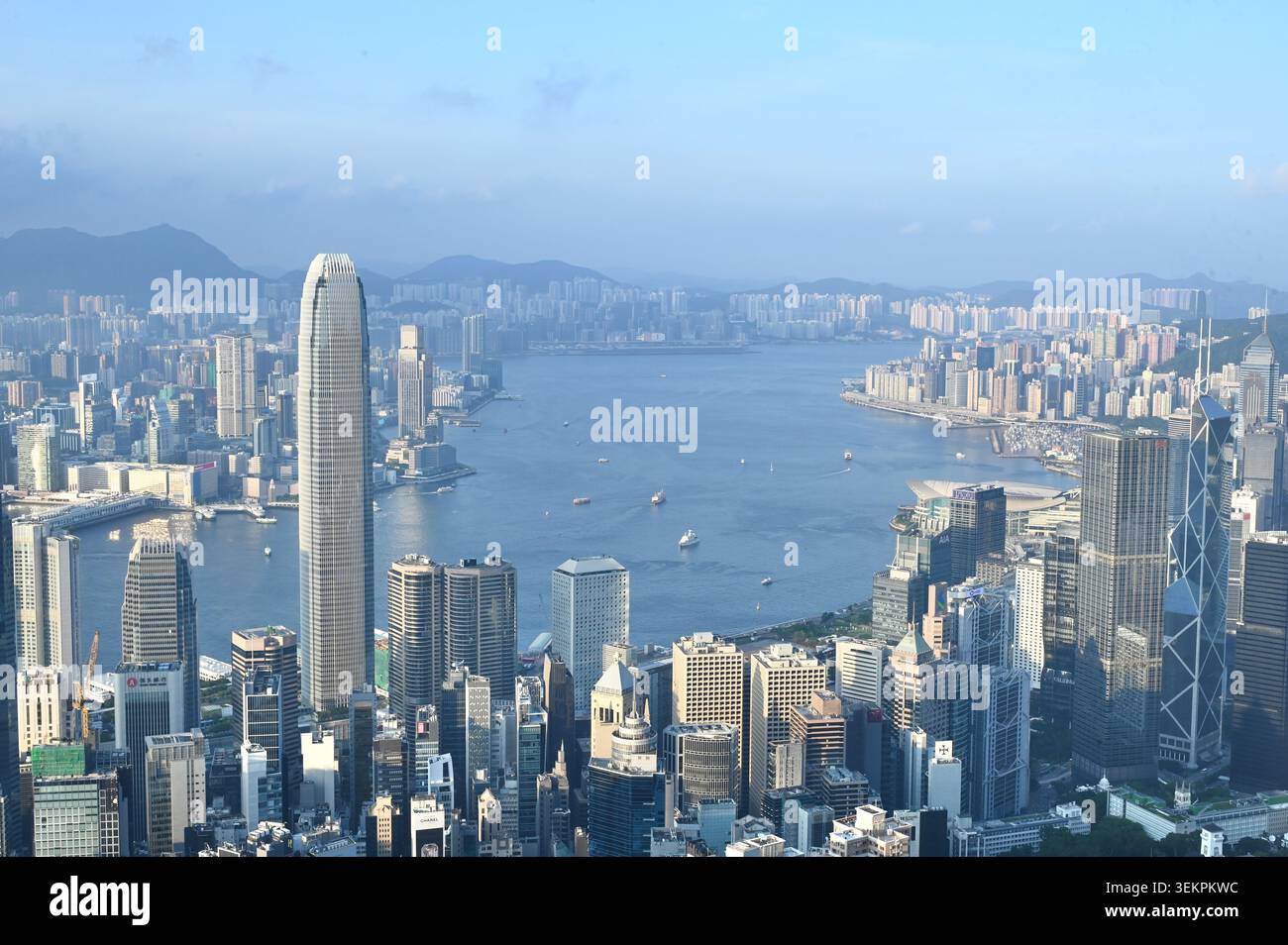 A high-angle view of Hong Kong at The Park, Hong Kong, June 3, 2026 ...