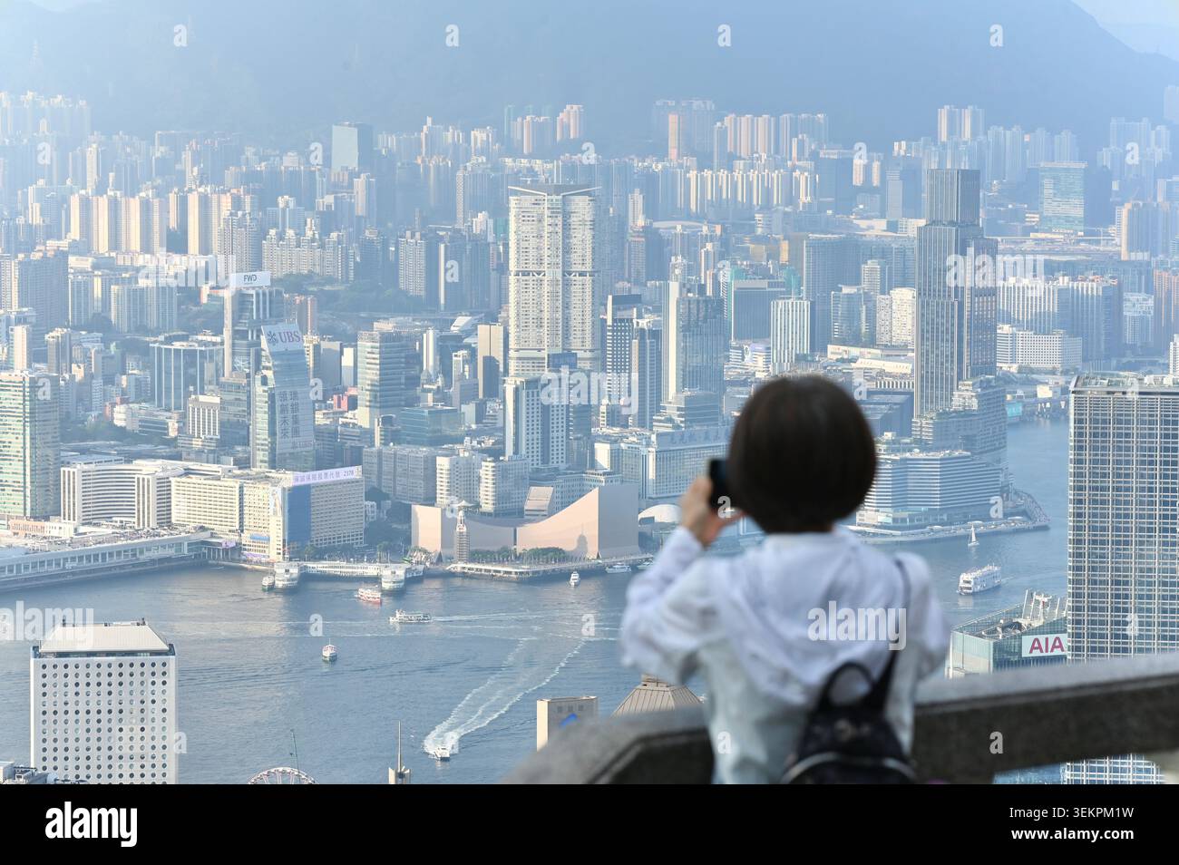 A high-angle view of Hong Kong at The Park, Hong Kong, June 3, 2026 ...