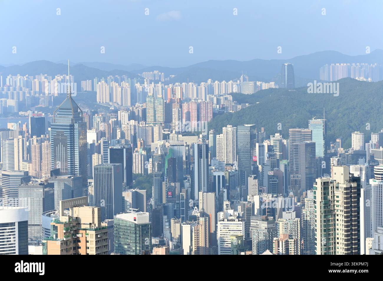 A high-angle view of Hong Kong at The Park, Hong Kong, June 3, 2026 ...