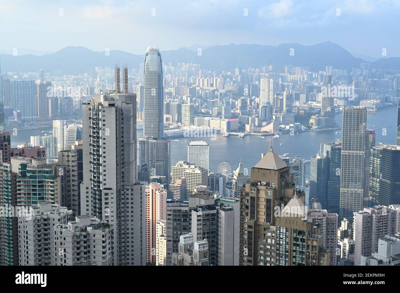 A high-angle view of Hong Kong at The Park, Hong Kong, June 3, 2026 ...