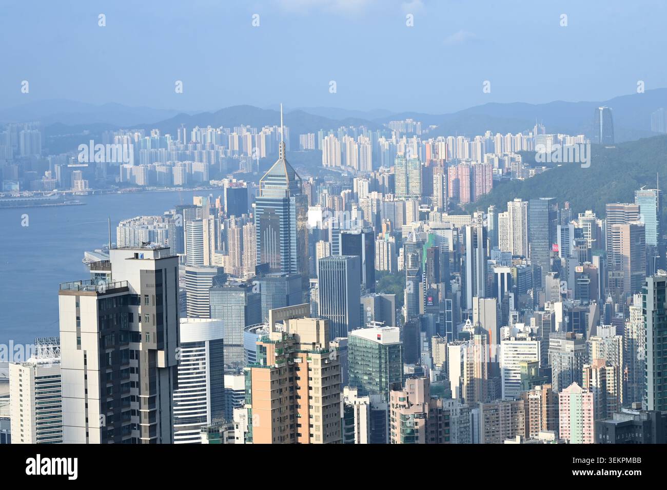 A high-angle view of Hong Kong at The Park, Hong Kong, June 3, 2026 ...