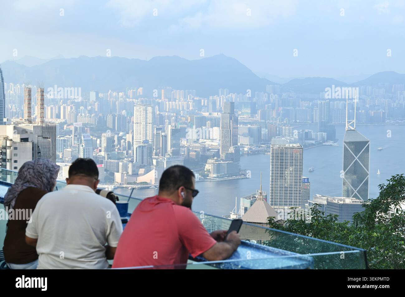 A high-angle view of Hong Kong at The Park, Hong Kong, June 3, 2026 ...