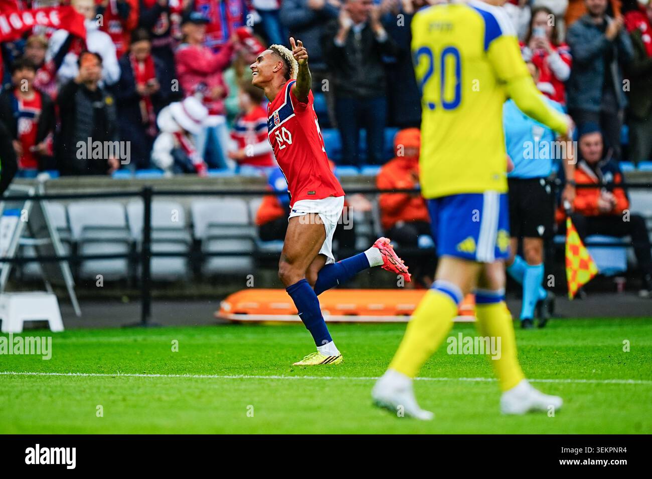 Oslo 20260601. Antonio Nusa during the private international football ...