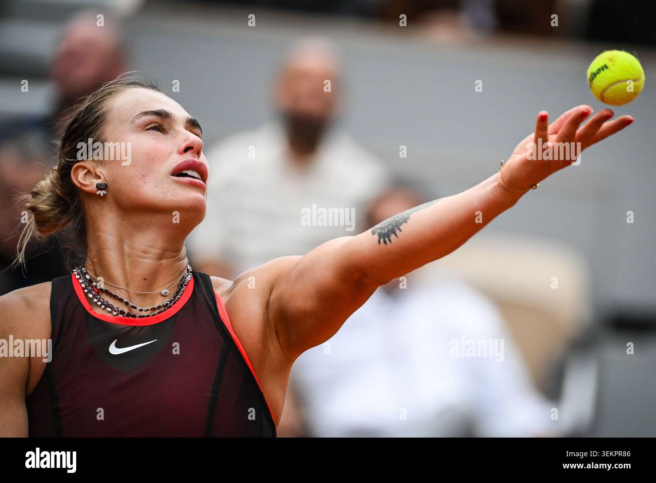 Aryna SABALENKA of Belarus during the eleventh day of the Roland-Garros ...