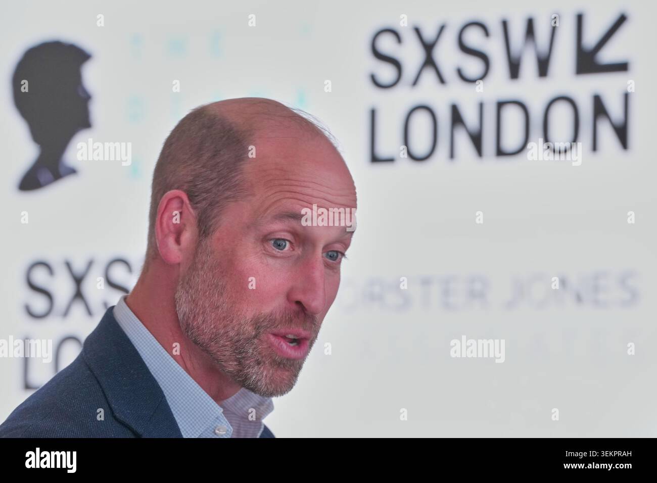 Britain's Prince William speaks at the Diana Award at SXSWLondon in ...