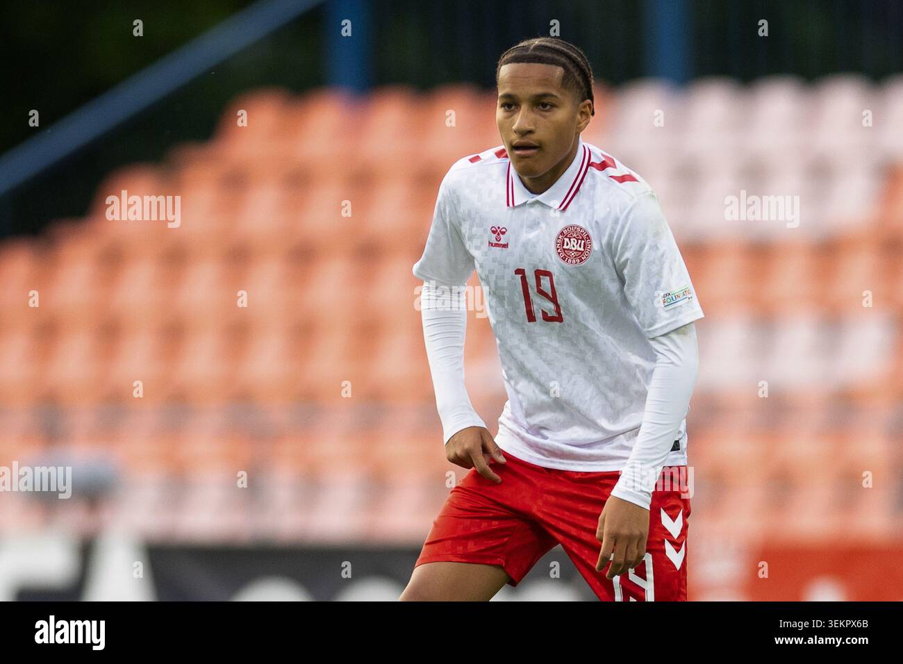 TALLIN, ESTONIA - MAY 29: Noah Manata (# 19) of Denmark during the UEFA ...