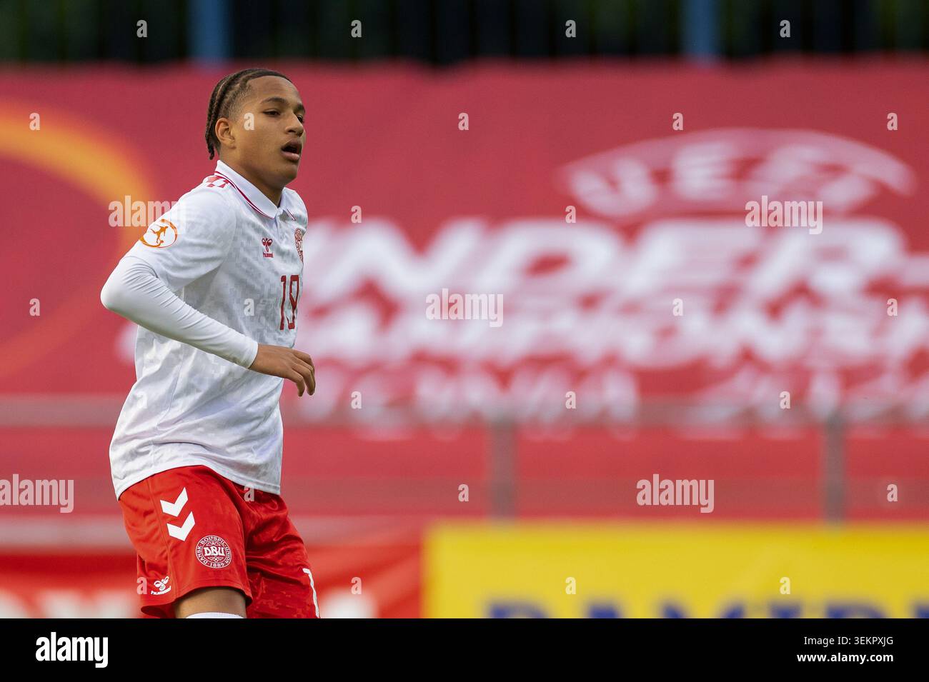 TALLIN, ESTONIA - MAY 29: Noah Manata (# 19) of Denmark during the UEFA ...