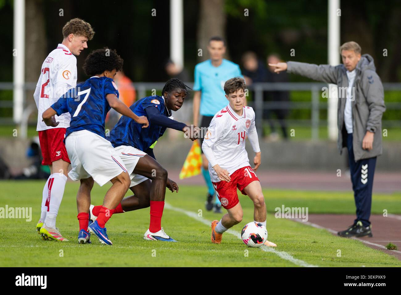 TALLIN, ESTONIA - MAY 29: Viktor Bastrup (# 14) of Denmark during the ...
