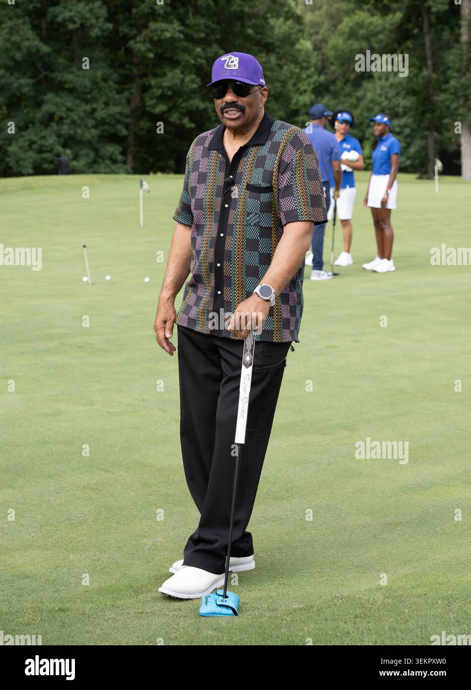 Steve Harvey attends the Steve Harvey Golf Classic at Eagles Landing ...