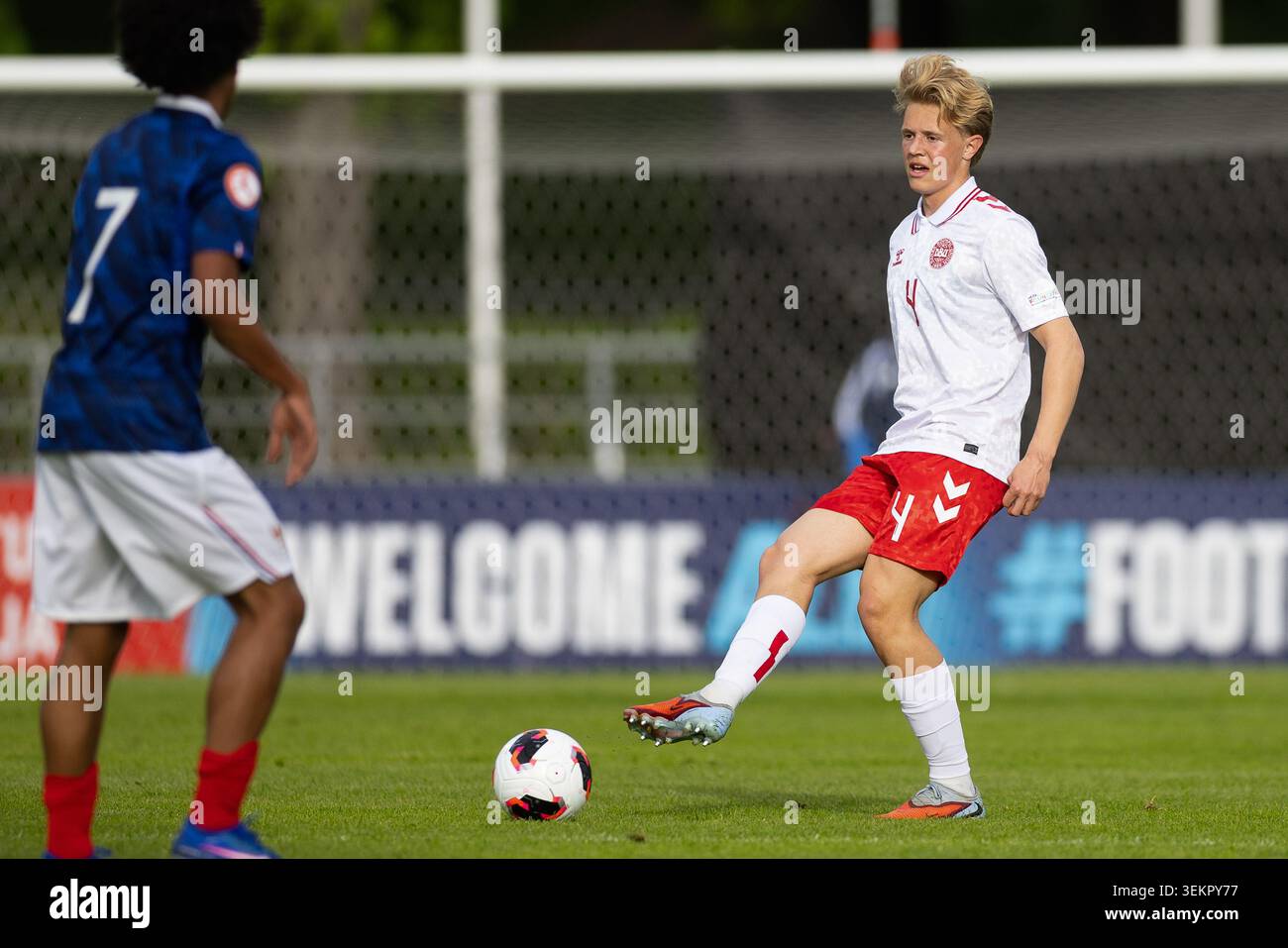 TALLIN, ESTONIA - MAY 29: Felix Sommer (# 4) of Denmark during the UEFA ...