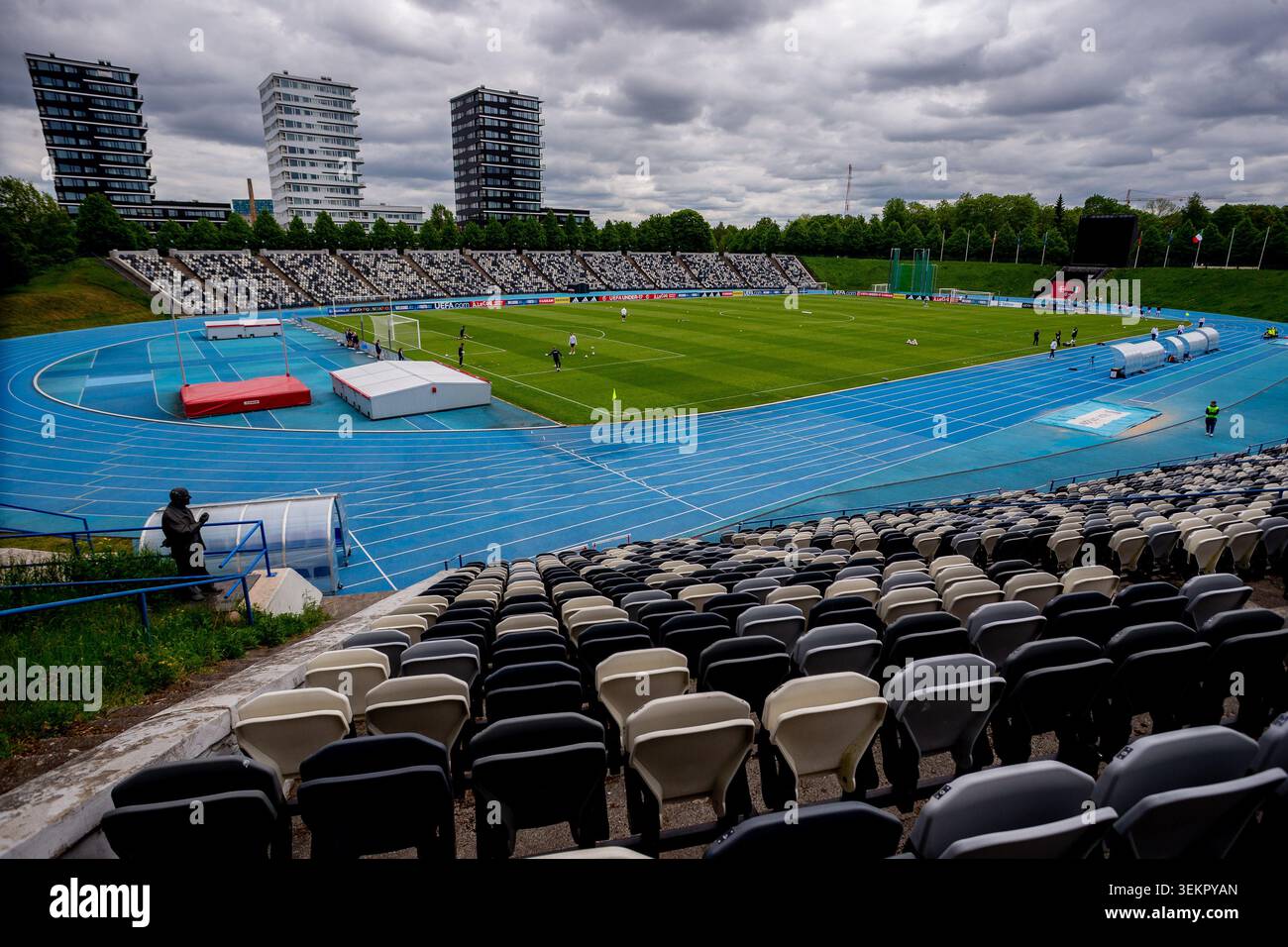 TALLIN, ESTONIA - JUNE 1: The Kalev stadium (Kalevi Keskstaadion ...