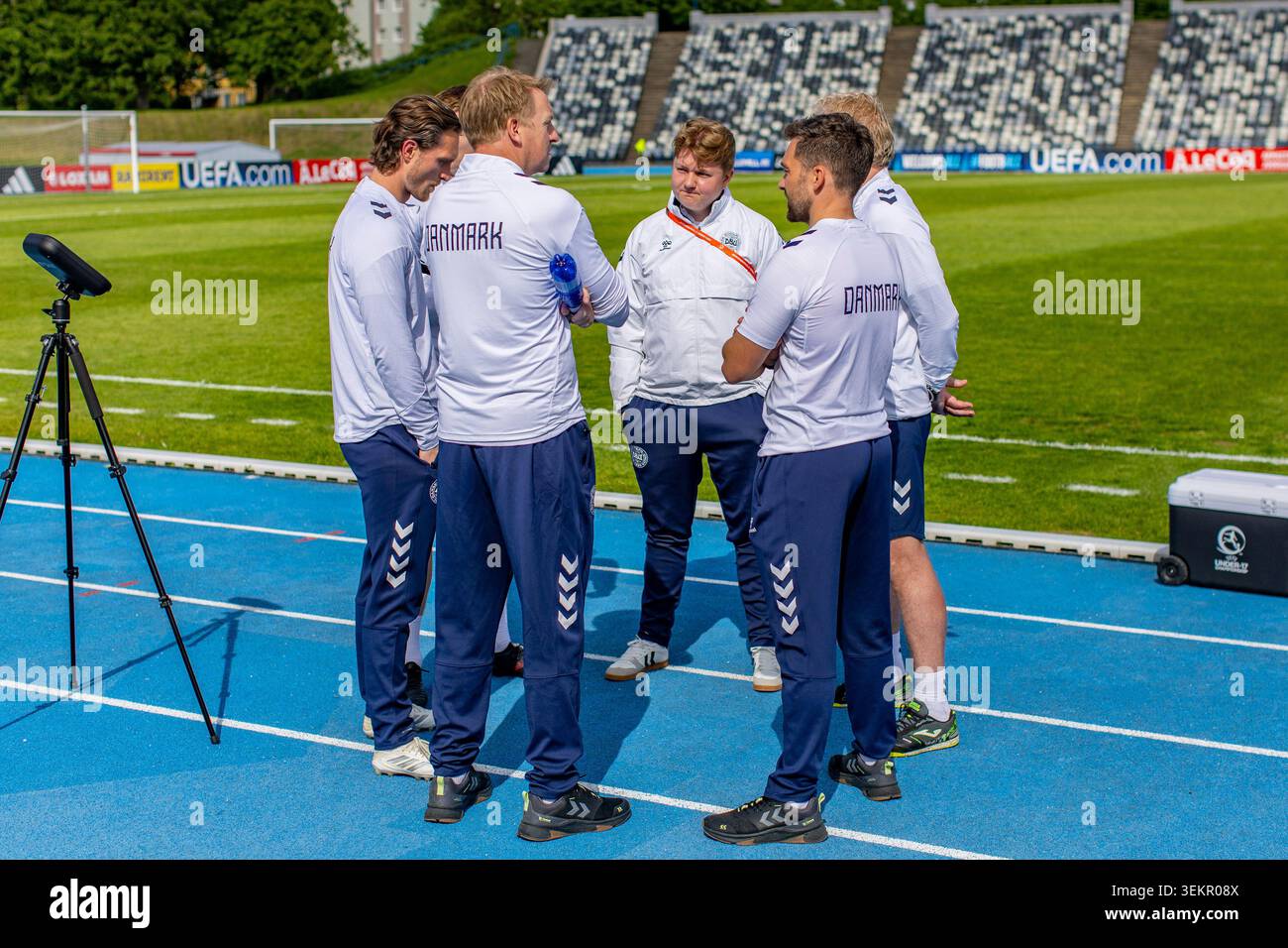 TALLIN, ESTONIA - JUNE 1: Staff of Denmark after the UEFA European ...