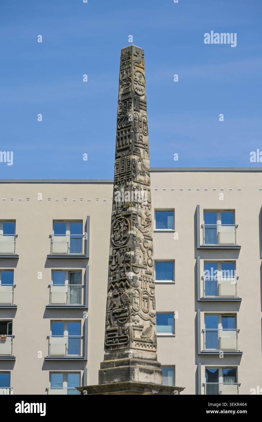 Obelisk des Neustädter Tores, Breite Straße, Potsdam, Brandenburg ...