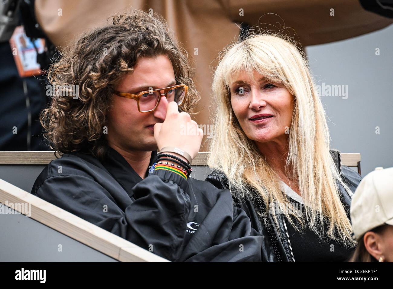 Joalukas Noah and Isabelle Camus during the eleventh day of the Roland ...