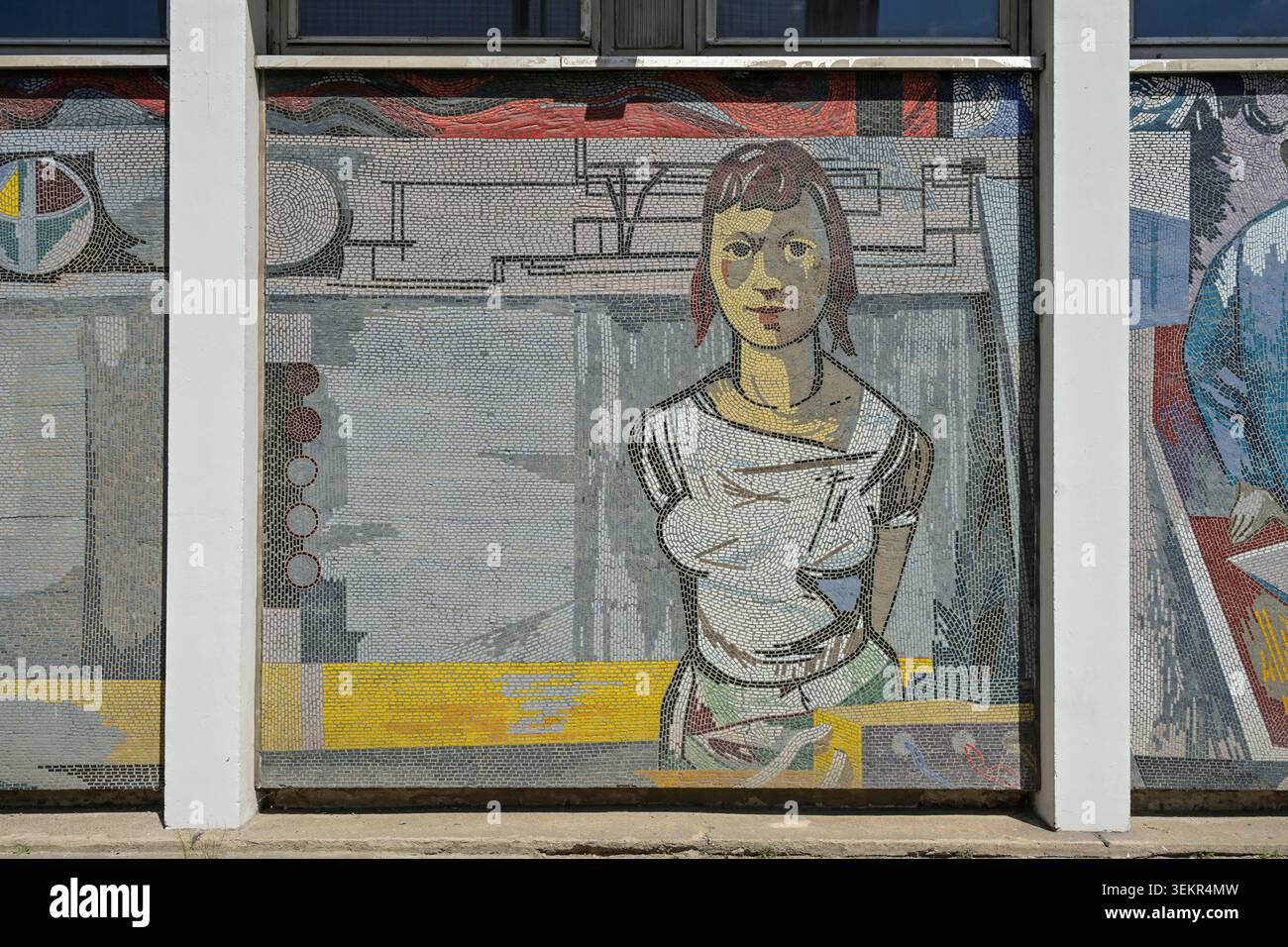 Mosaikbild, Altes Rechenzentrum, Dortustraße, Potsdam, Brandenburg ...