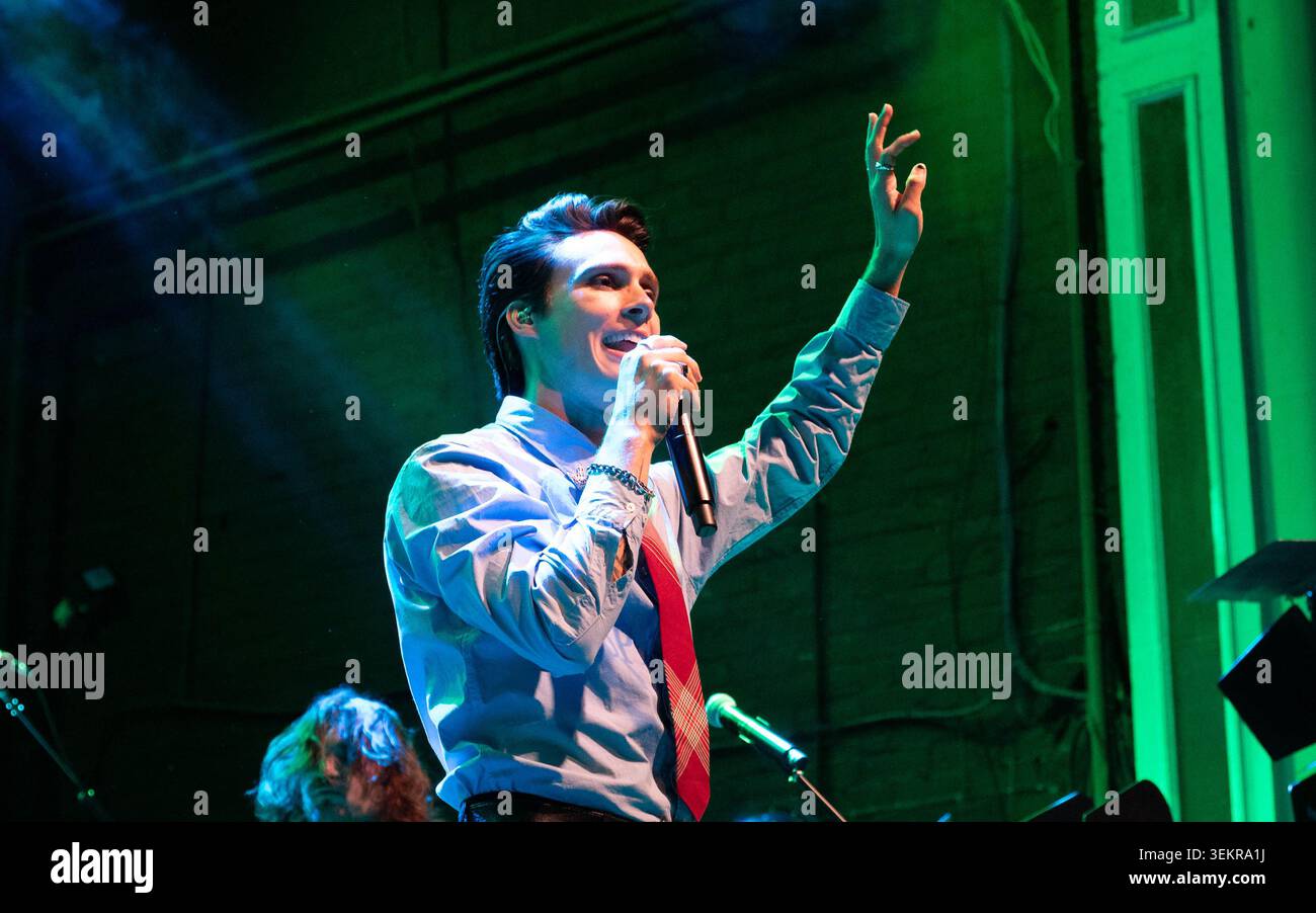 Cameron Boyer of Weathers performing at o2 Academy in Glasgow Scotland ...
