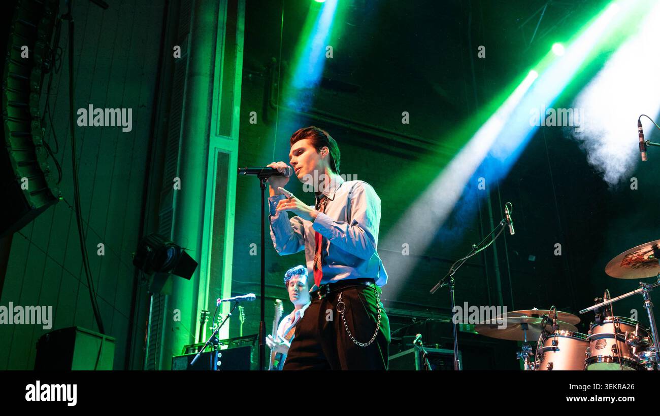 Cameron Boyer of Weathers performing at o2 Academy in Glasgow Scotland ...
