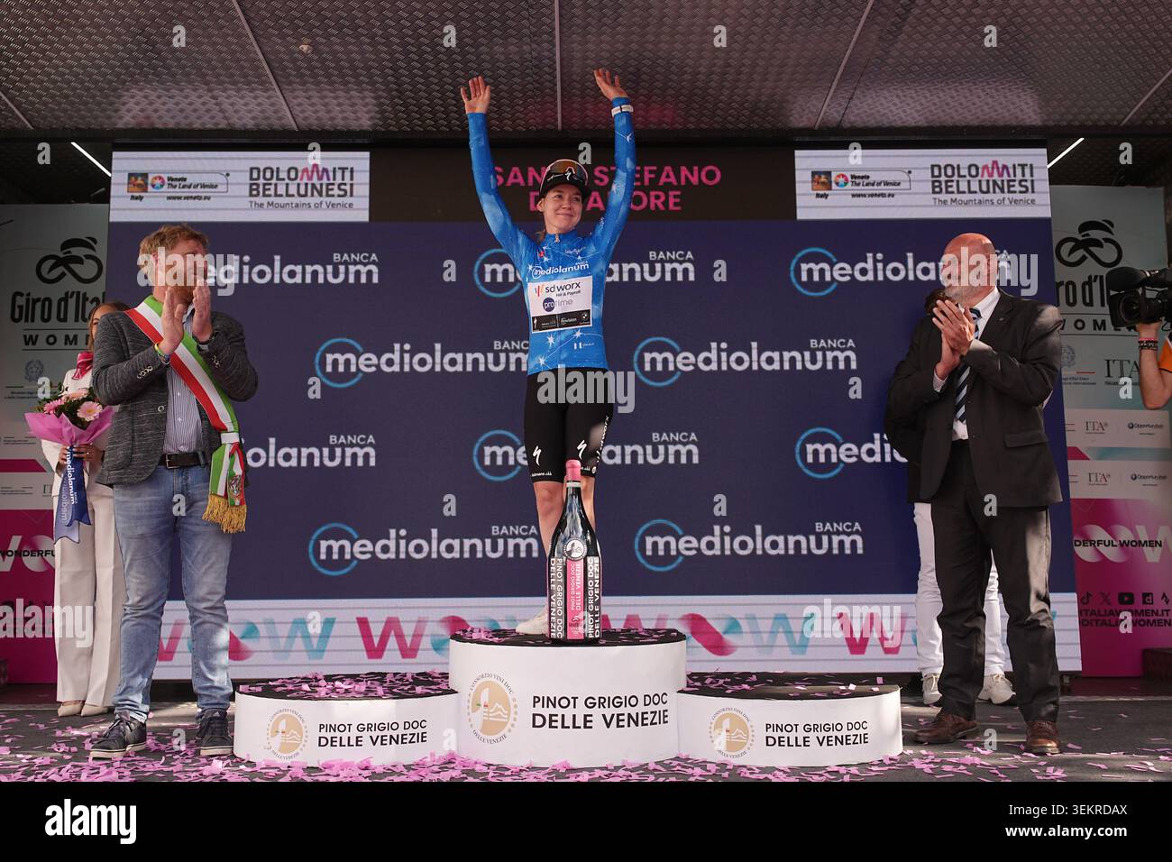 Netherlands’s Anna van der Breggen of Team SD Worx - Protime’s (Azure ...