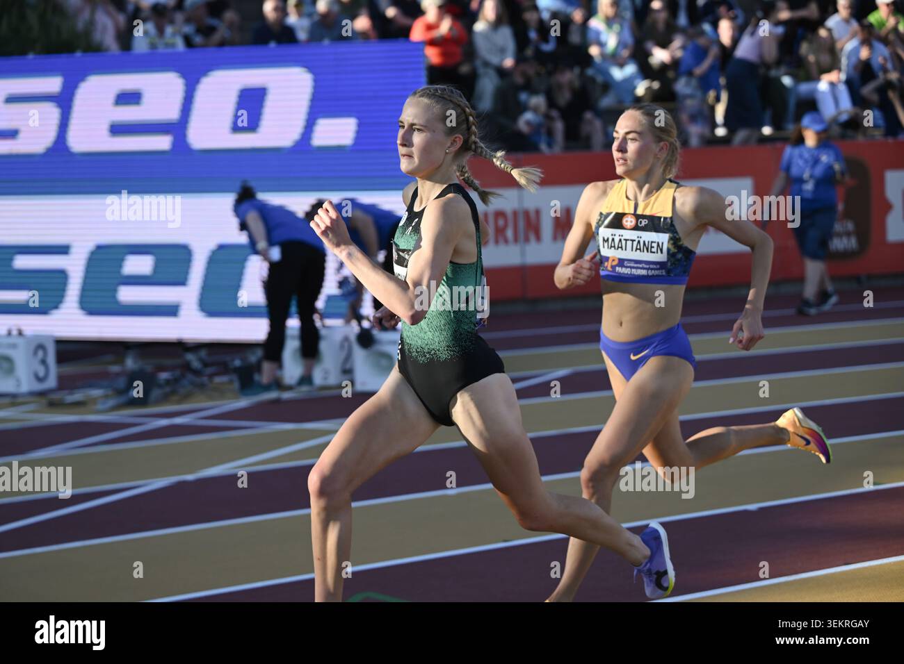 LKS 20260603 Nathalie Blomqvist (L) and Eveliina Määttänen of Finland ...