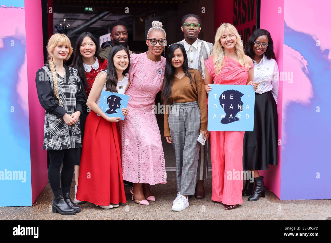 London. UK. 03 June 2026. The Diana Award winners pose for photographs ...