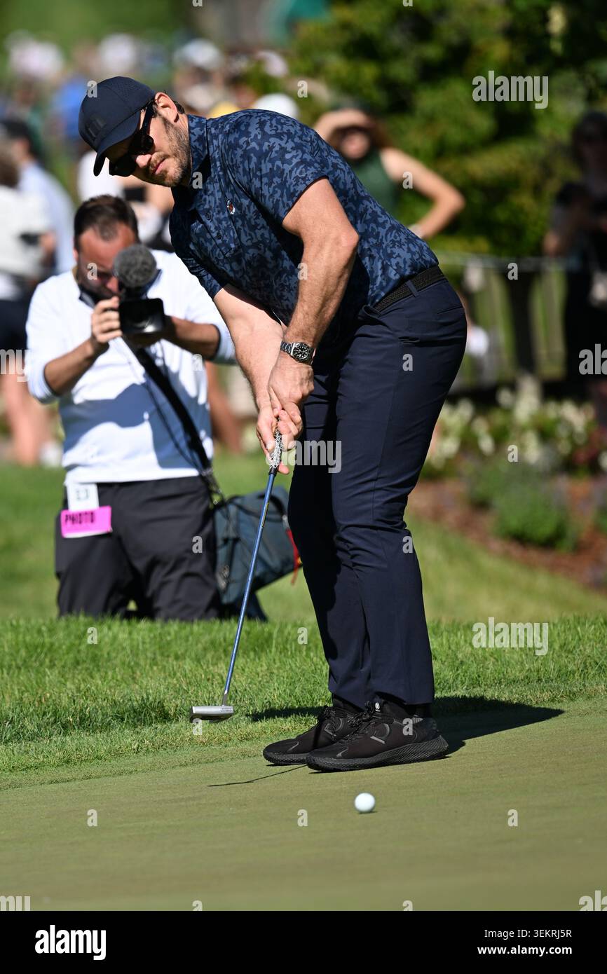 June 3, 2026: Actor Chris Pratt puts on the 9th hole in the Workday ...