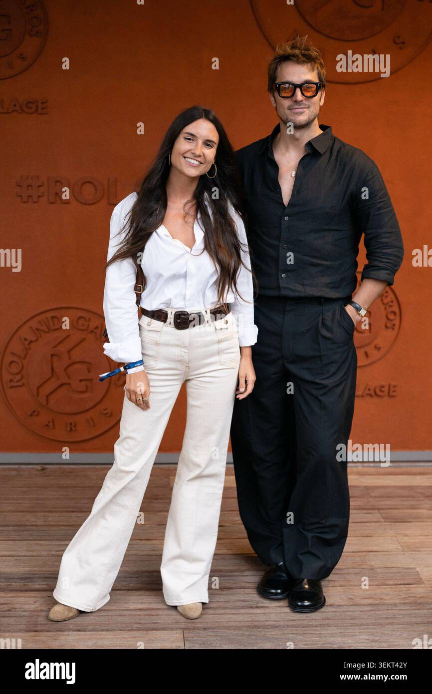 Lucas Bravo and Shailene Woodley attend the 2026 French Open at Roland ...