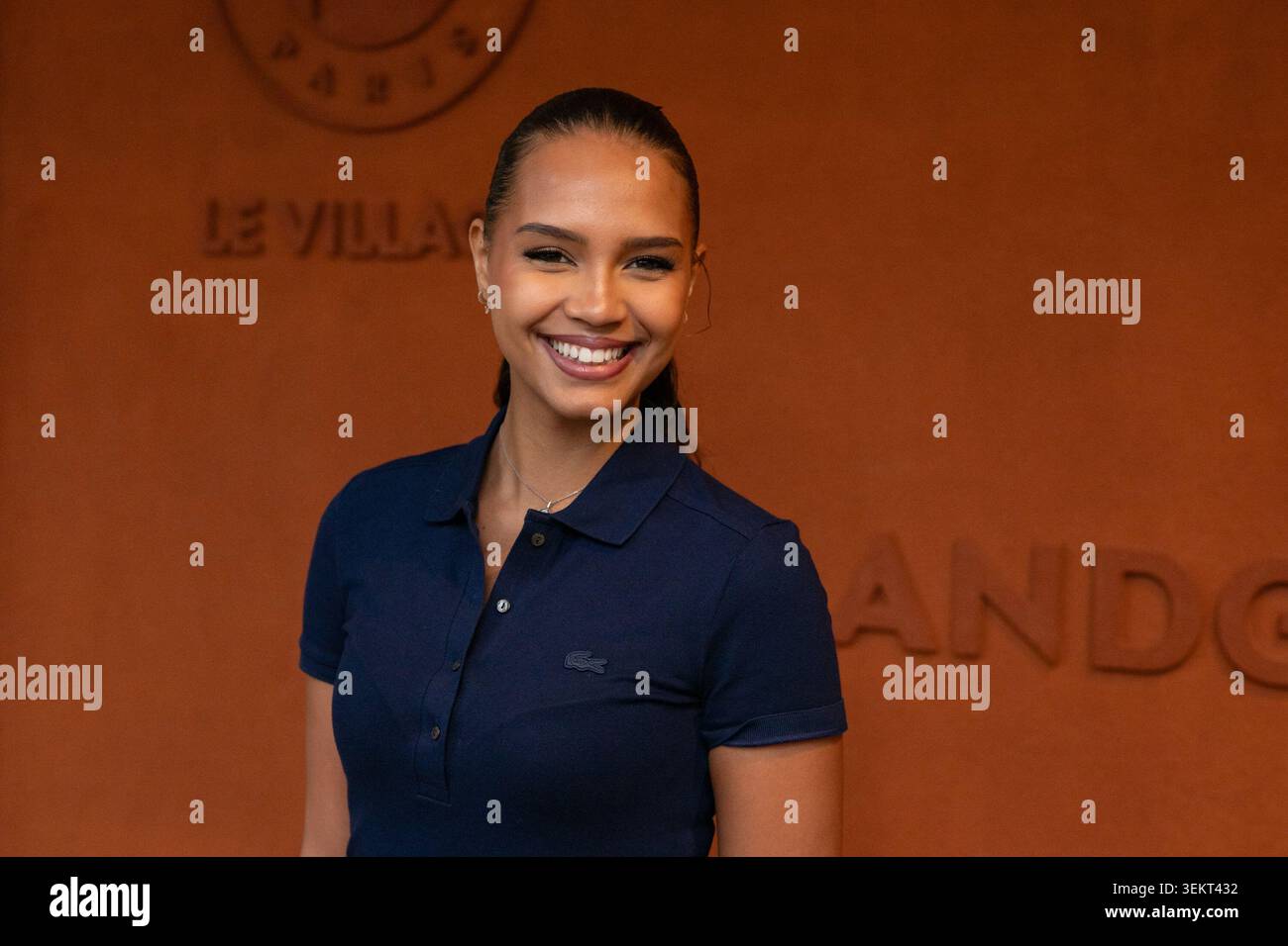 Indira Ampiot attends the 2026 French Open at Roland Garros on June 3 ...