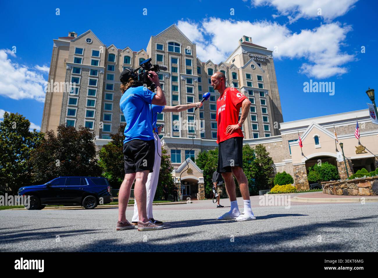 Greensboro , USA 20260603. Player manager Brede Hangeland meets the ...
