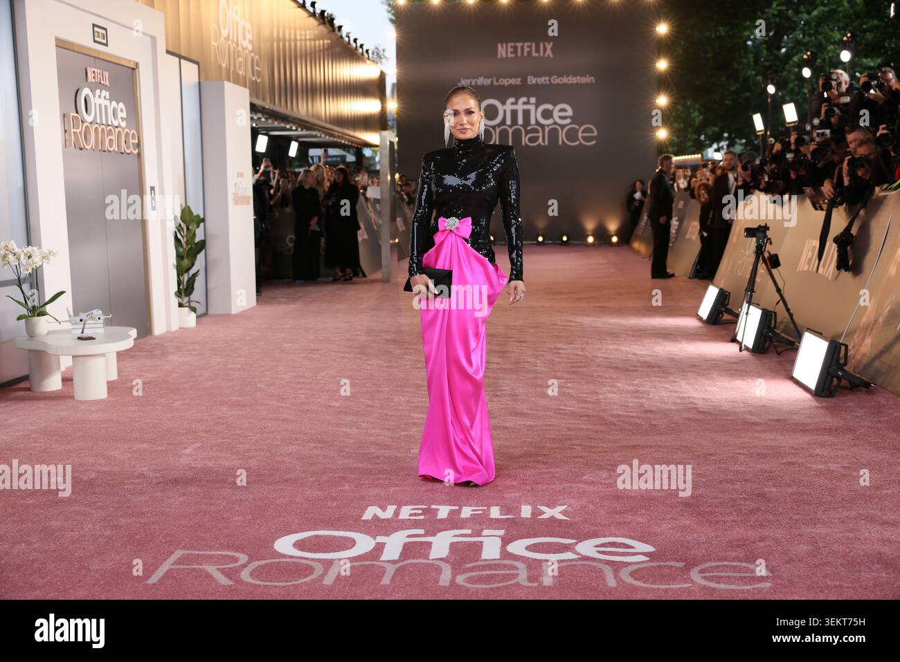 Jennifer Lopez poses for photographers upon arrival at the premiere of ...