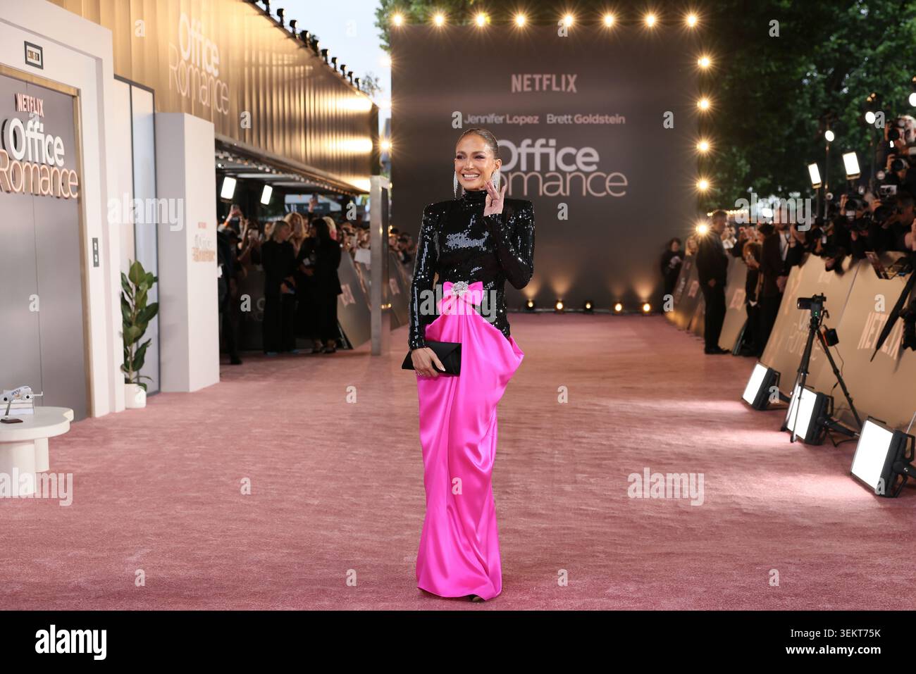 Jennifer Lopez poses for photographers upon arrival at the premiere of ...