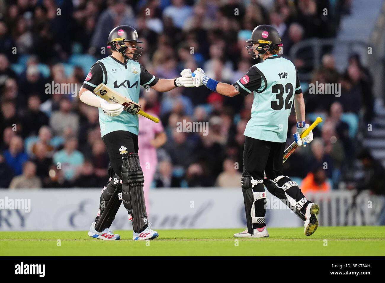 Surrey's Ollie Pope (right) and Sam Curran during the Vitality Blast ...