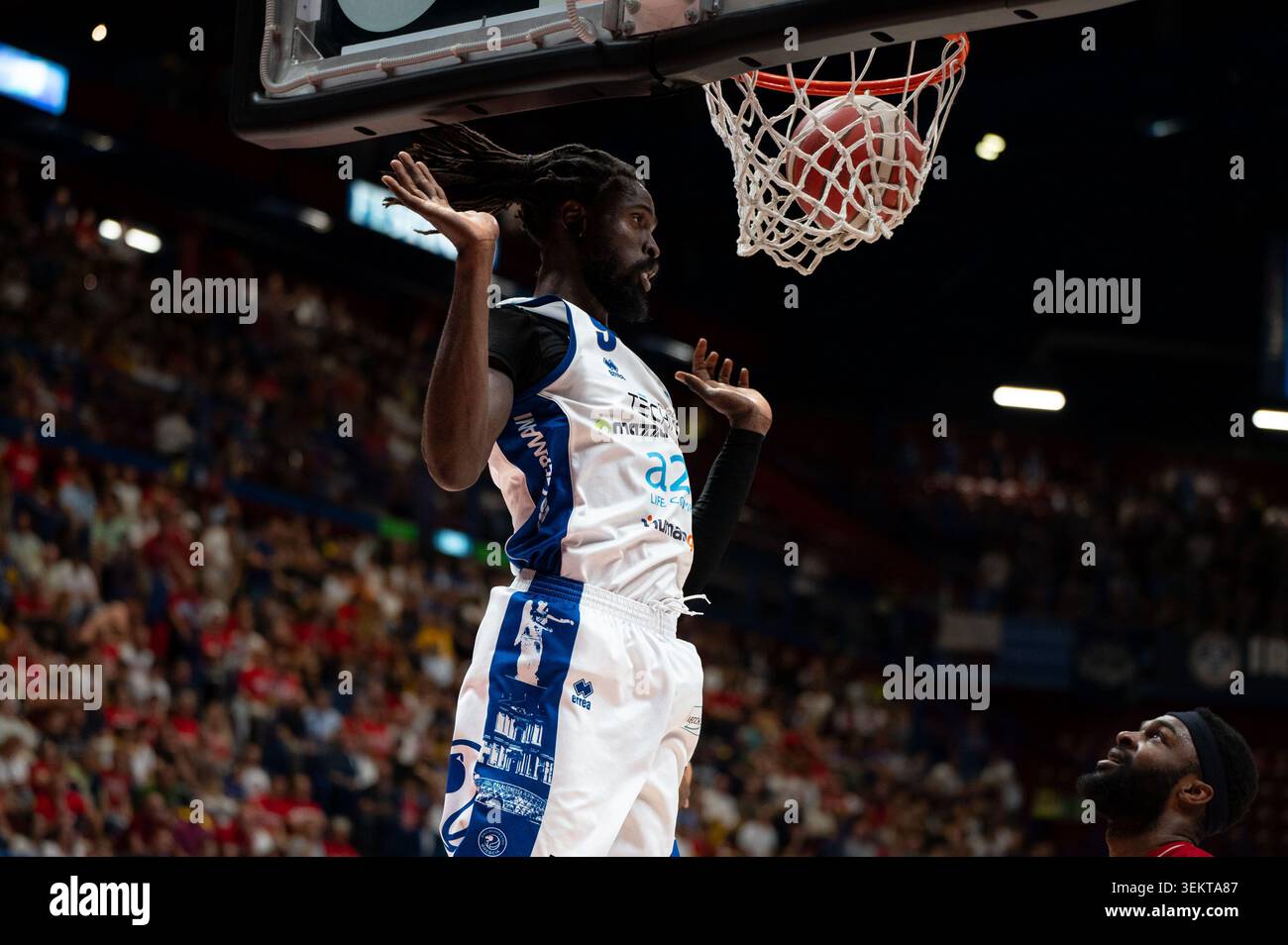 IPA85300683 - Maurice Ndour (Pallacanestro Brescia) scores a layup ...