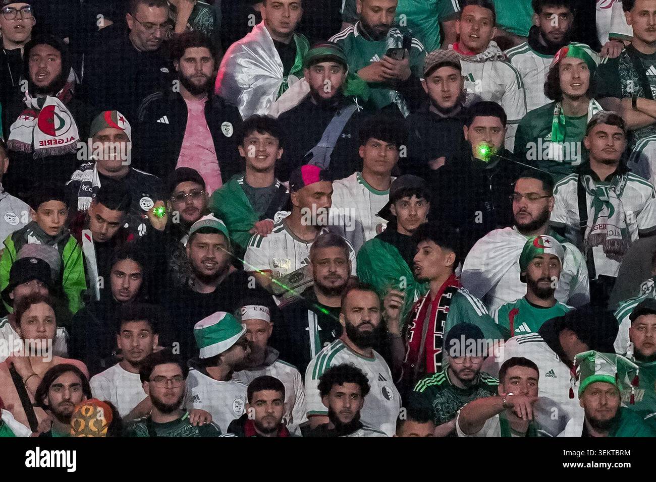 Rotterdam - laser pen fans during the International Friendly between ...