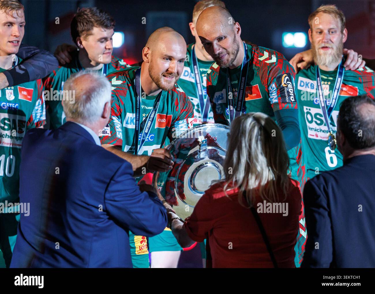 03 June 2026, Saxony-Anhalt, Magdeburg: Handball, Men: Bundesliga, SC ...