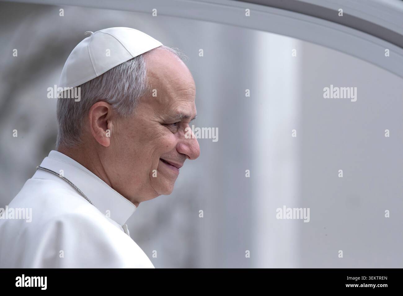 Pope Leo XIV arrives for his weekly general audience in St. Peter's ...