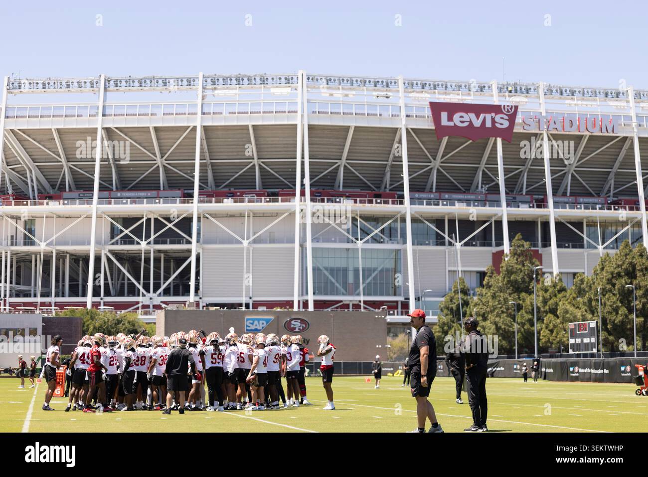 June 3, 2026; Santa Clara, California, USA; San Francisco 49ers players ...